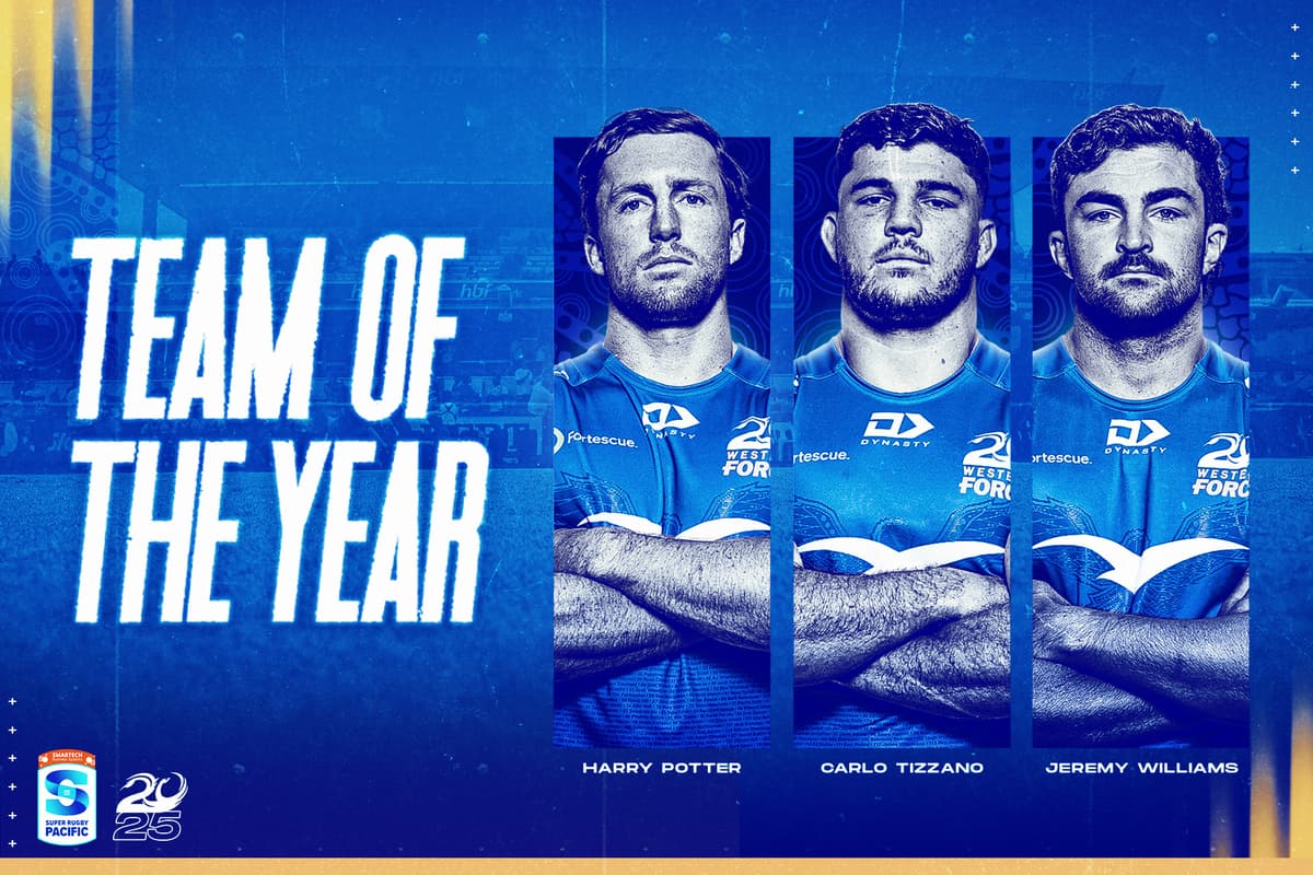 Force trio named in 2025 Super Rugby Pacific Team of the Year