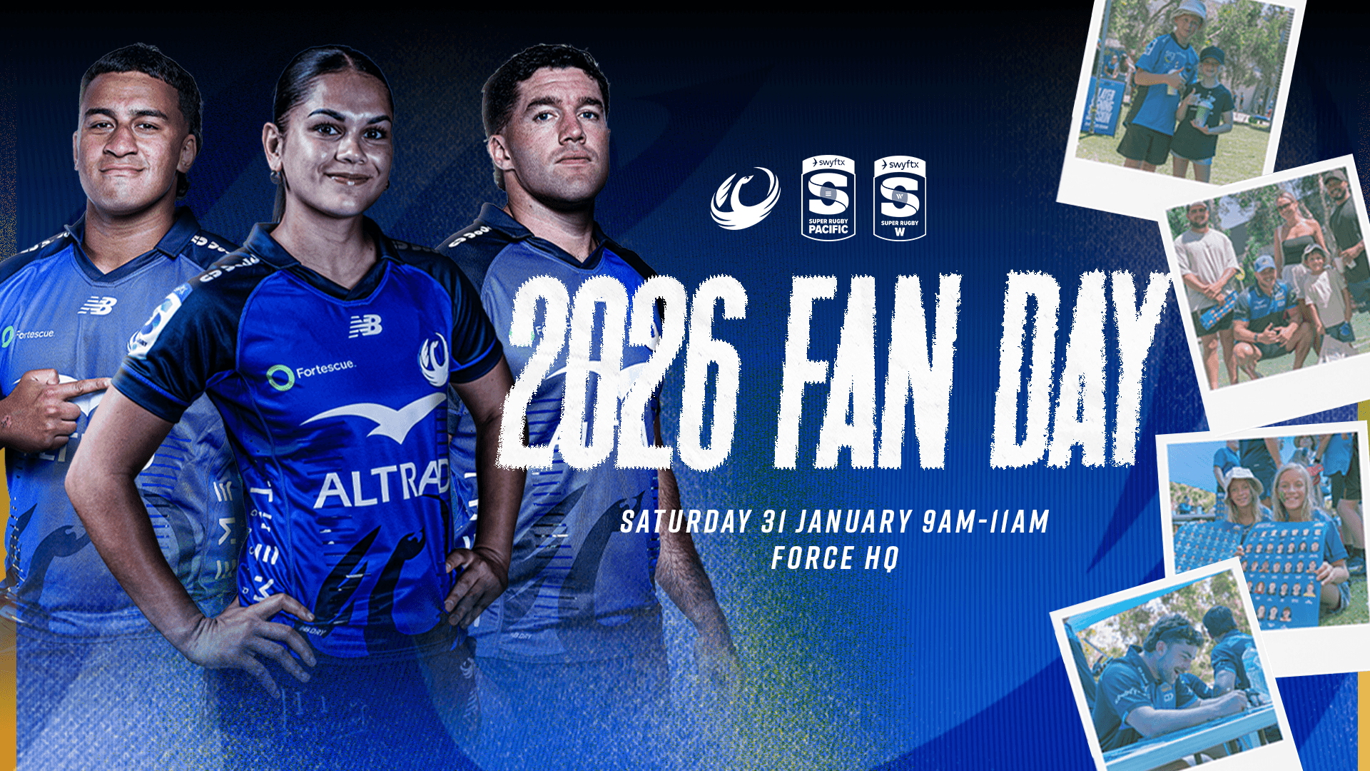 Western Force Fan Day Info - Saturday 31 January 9am-11am