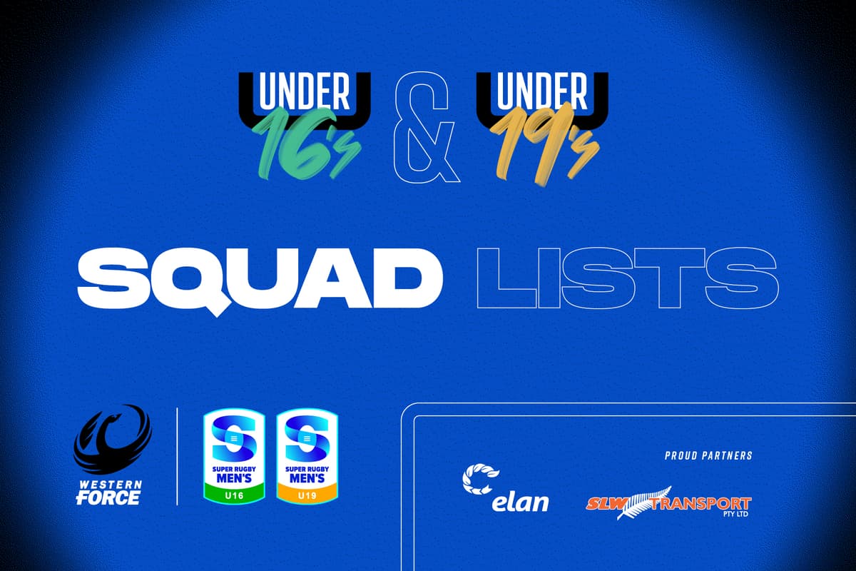 Western Force U19 and U16 squads announced