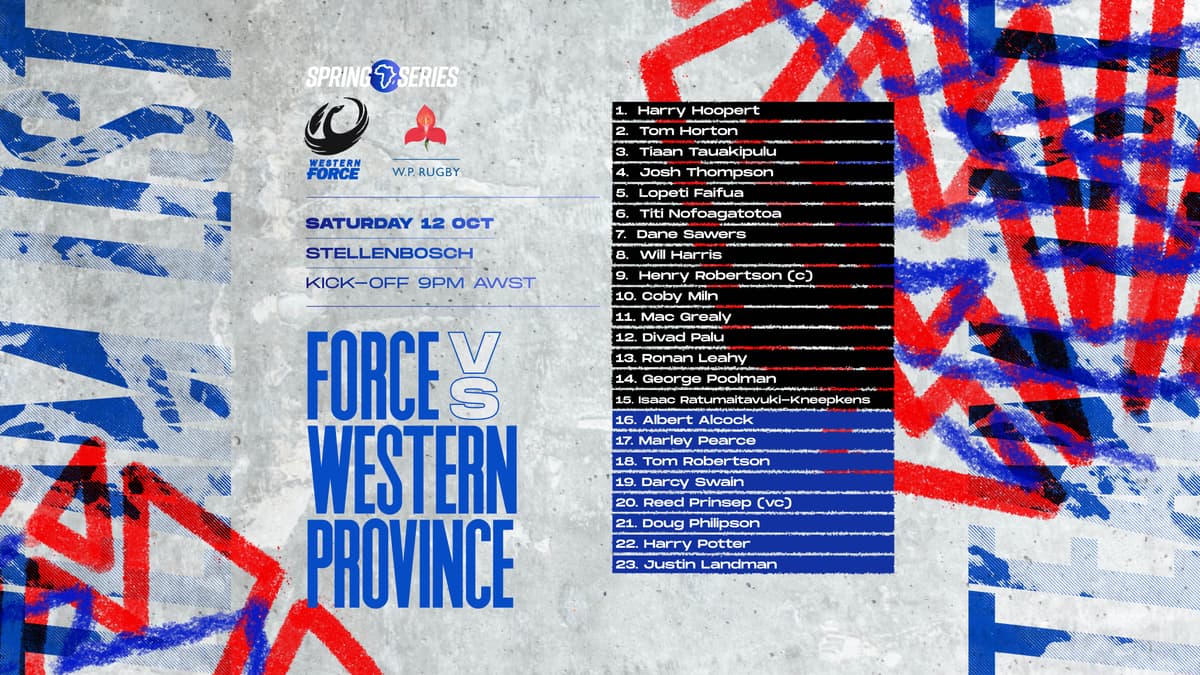 Force team list named for final tour clash with Western Province