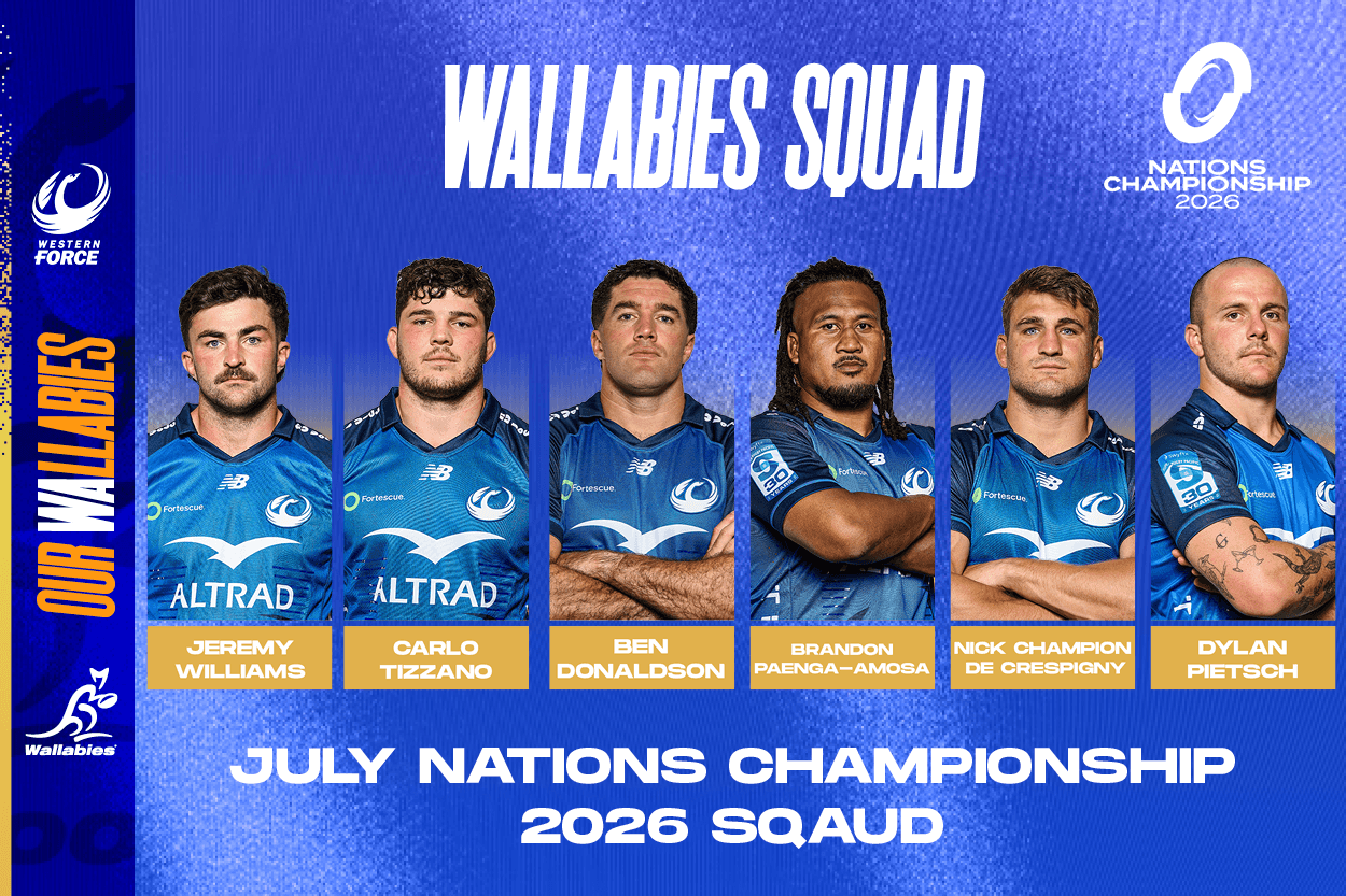 Six Force players in Wallabies squad for Nations Championship